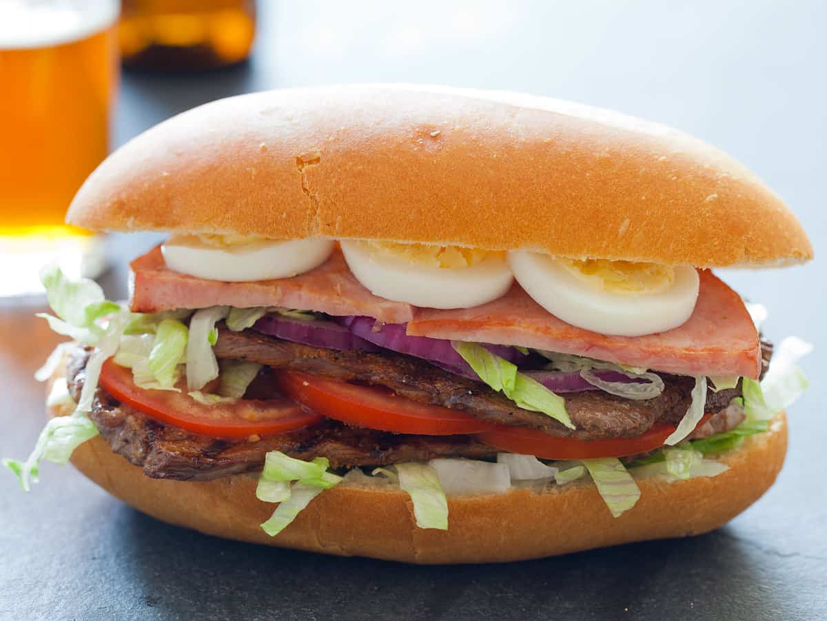 Chivito: Steak Sandwich | Sandwich recipe | Spoon Fork Bacon