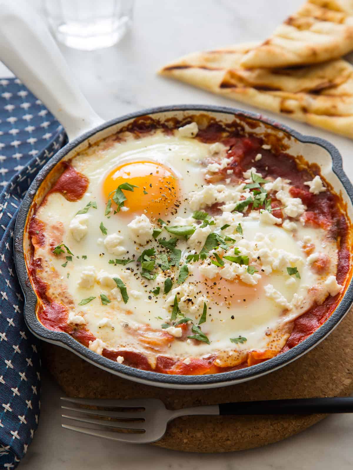 Individual Shakshuka with Hominy and Feta | Spoon Fork Bacon