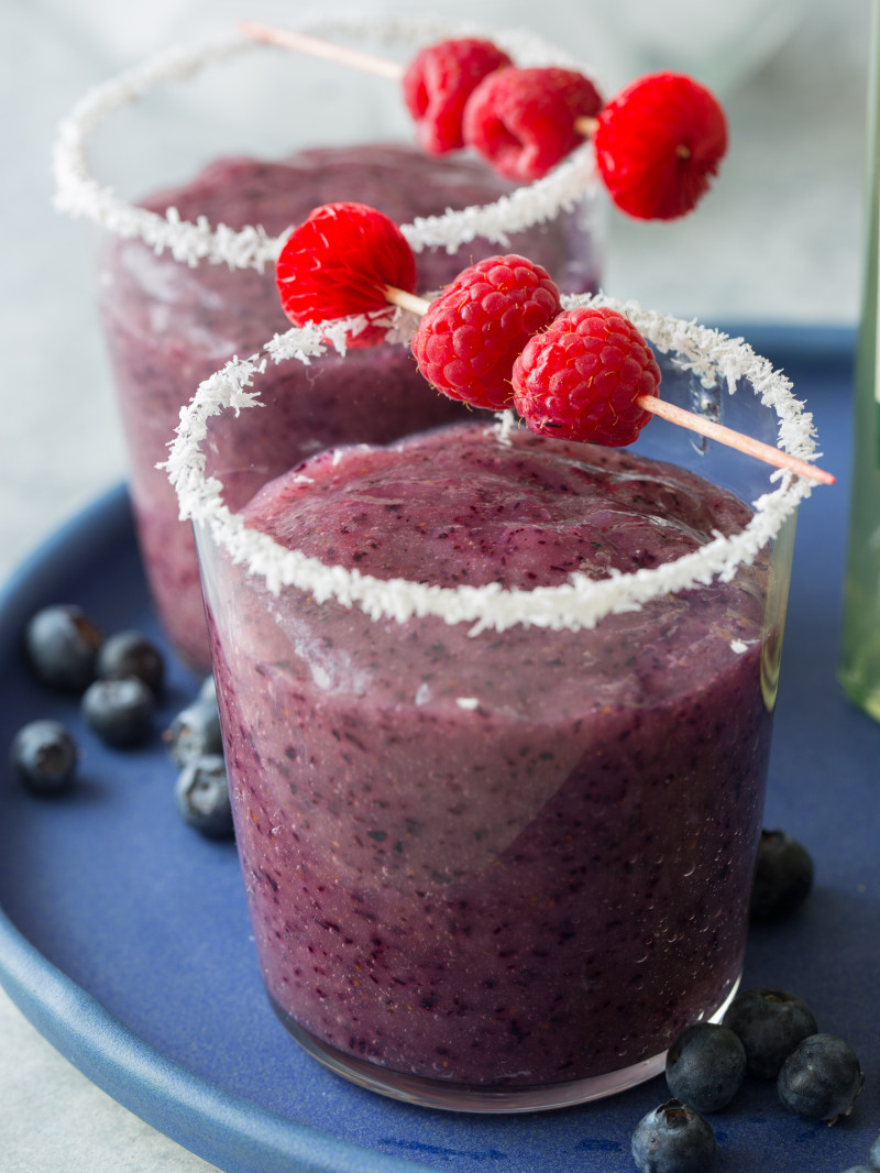 Coconut Blueberry & Raspberry Slush | Spoon Fork Bacon