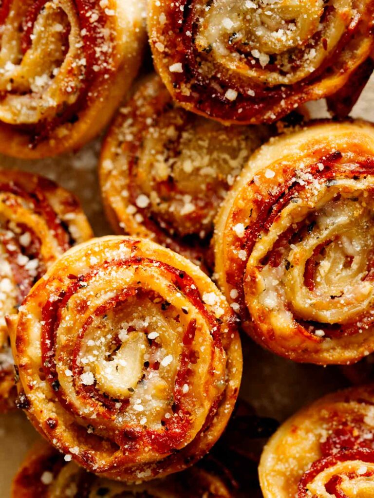 Pizza Wheels or Pizza Pinwheels recipe - a delicious appetizer recipe!