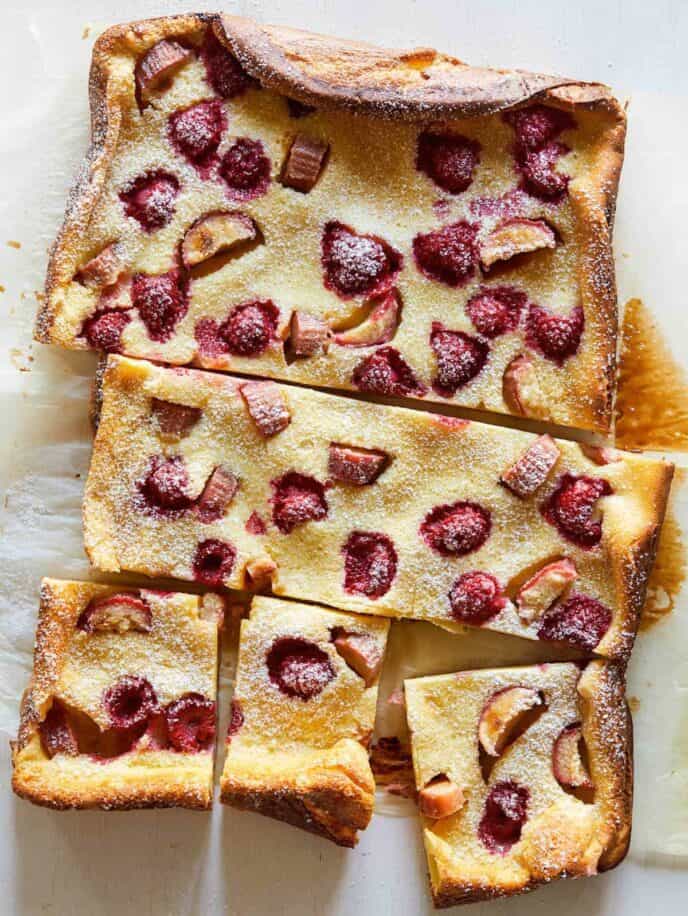 Raspberry Rhubarb Clafoutis | Spoon Fork Bacon