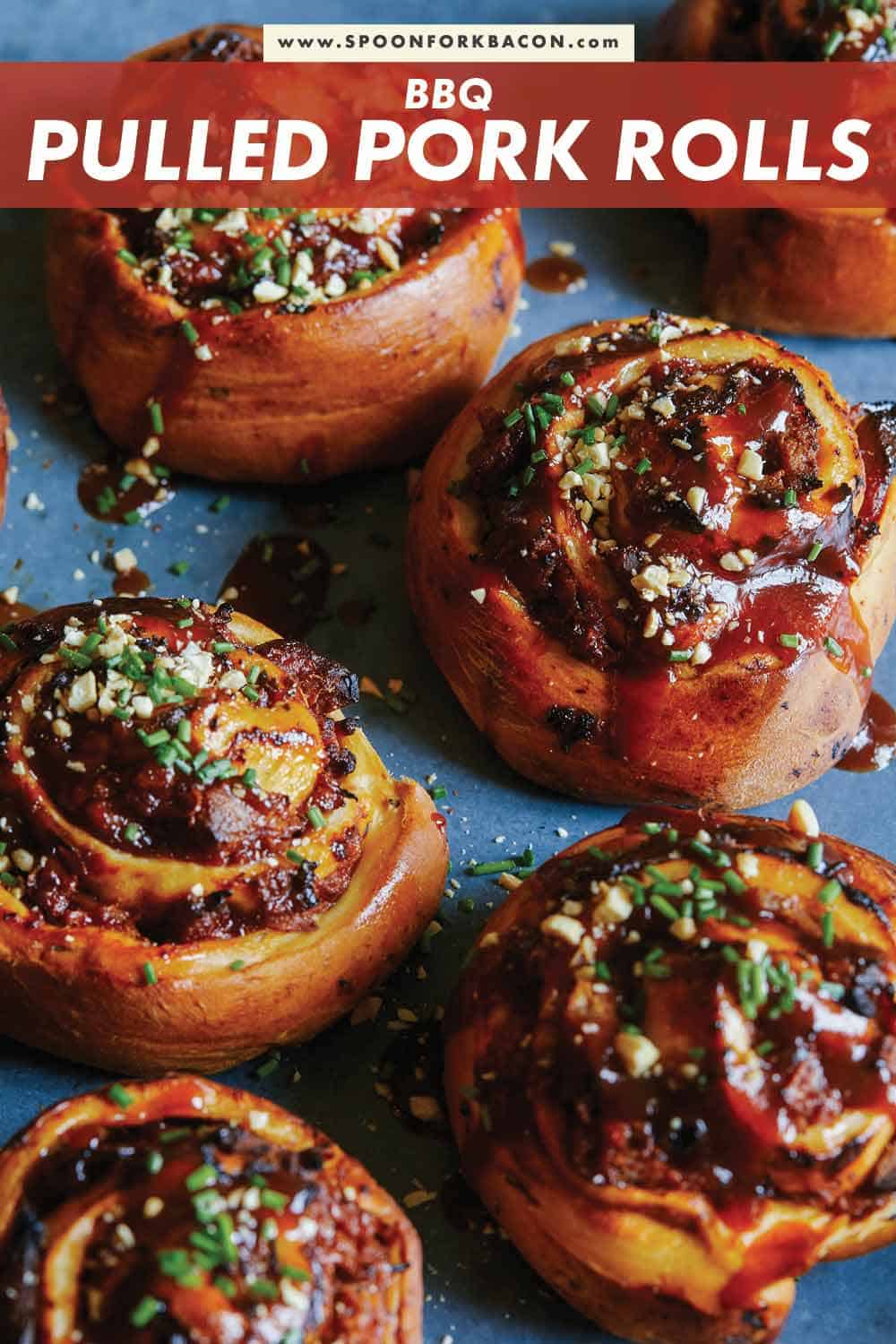 BBQ Pulled Pork Rolls recipe - a delicious savory roll | Spoon Fork Bacon