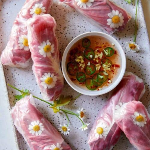 Fresh Shiitake Spring Rolls - Spoon Fork Bacon