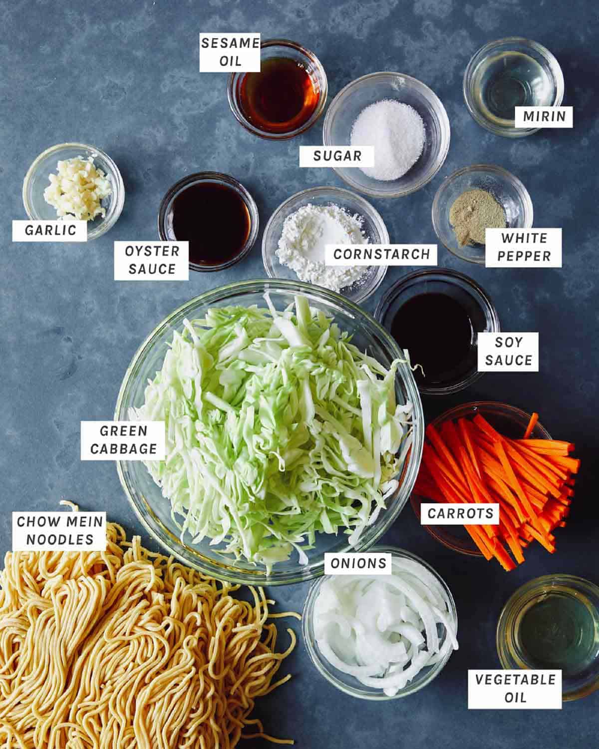 Chow Mein Recipe Spoon Fork Bacon