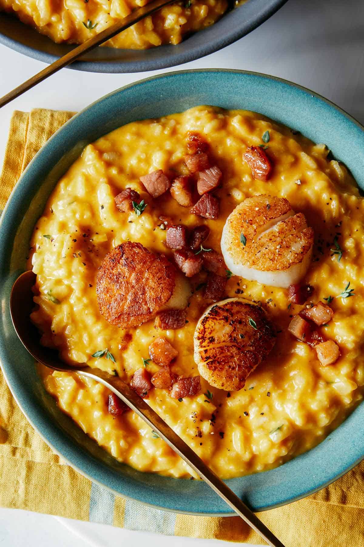 Pumpkin Risotto with Seared Scallops – Desertridgems