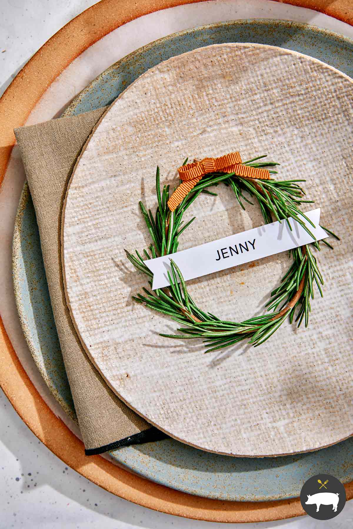 Rosemary Wreath Place Cards | DIY | Spoon Fork Bacon