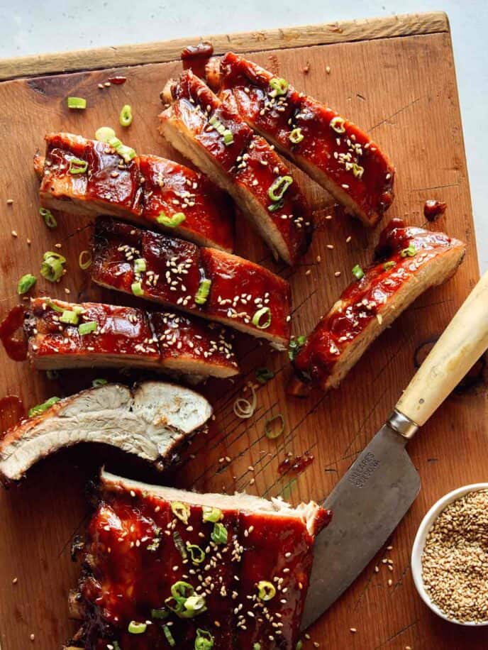 Sticky Hoisin Oven Baked Ribs | Spoon Fork Bacon
