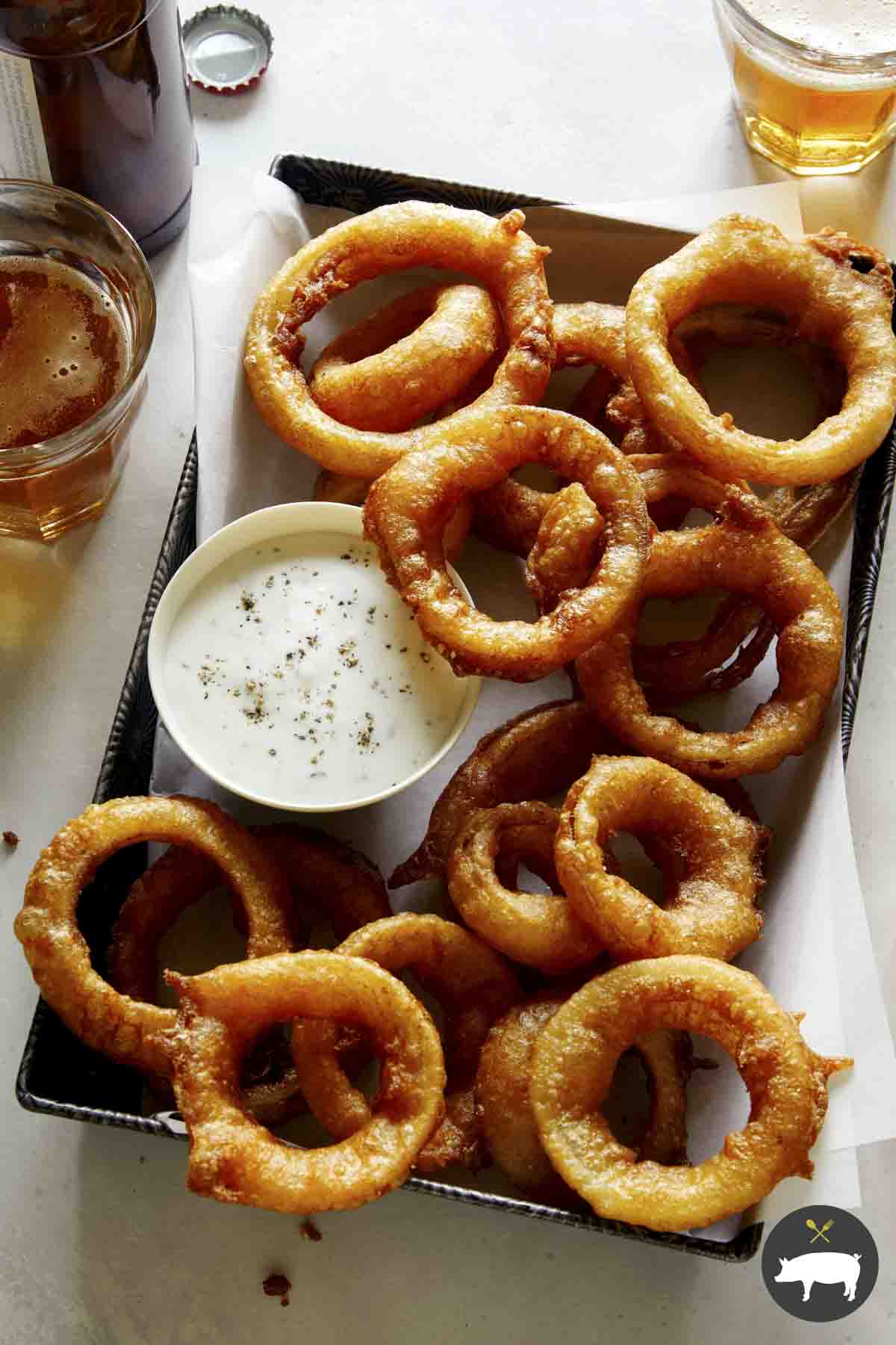 Beer Battered Onion Rings | Spoon Fork Bacon