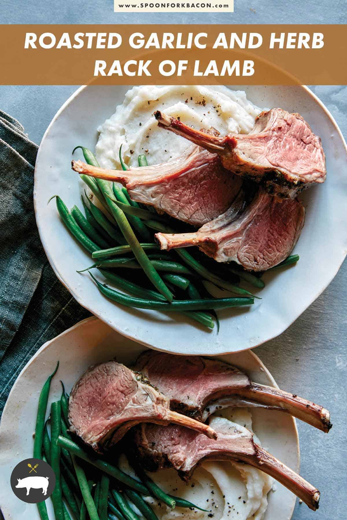 Roasted Garlic Rack of Lamb - Spoon Fork Bacon