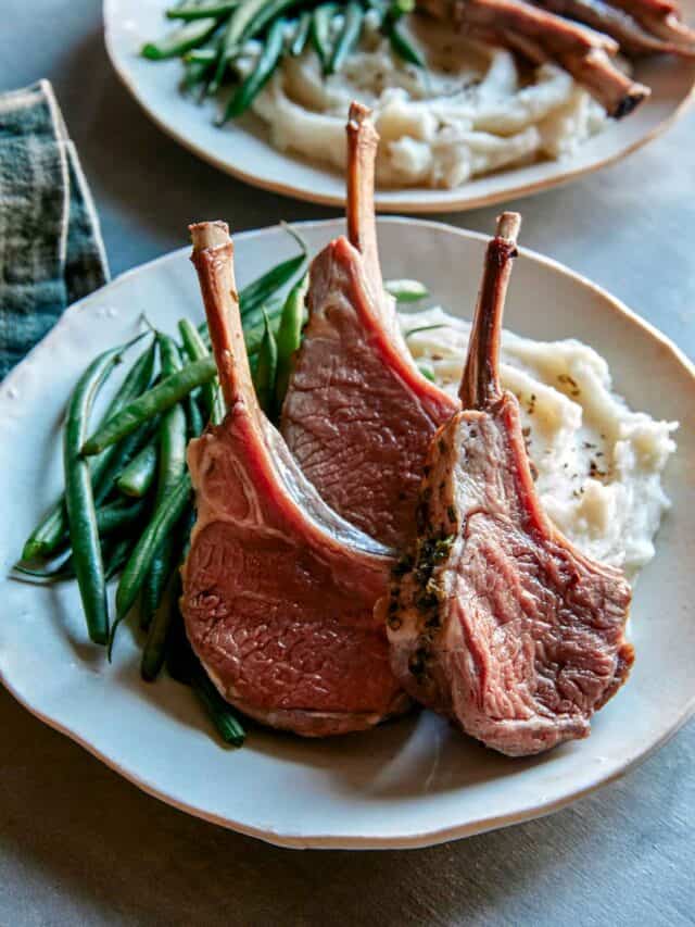 Roasted Garlic Rack of Lamb - Spoon Fork Bacon
