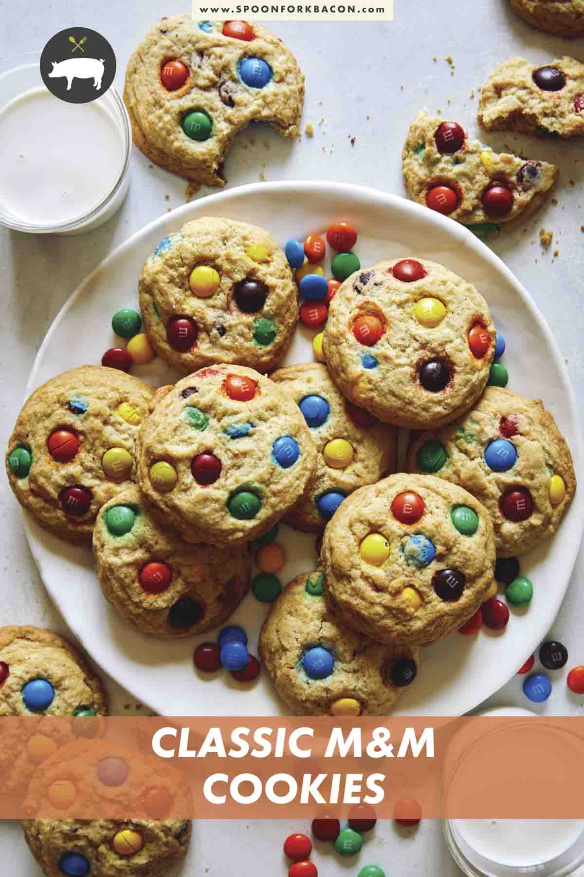 M&M Cookies Recipe - Spoon Fork Bacon