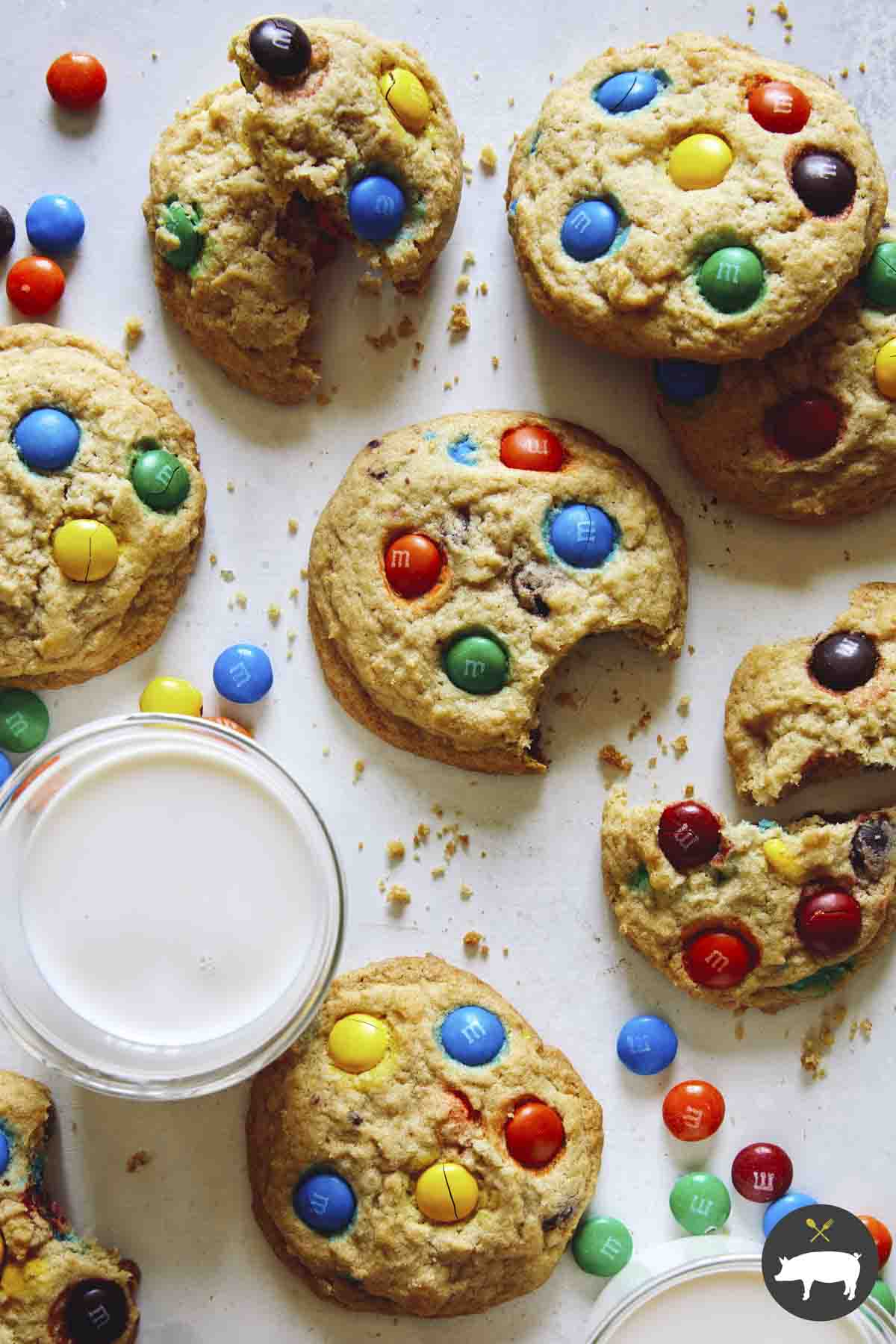 M&M Cookies Recipe - Spoon Fork Bacon