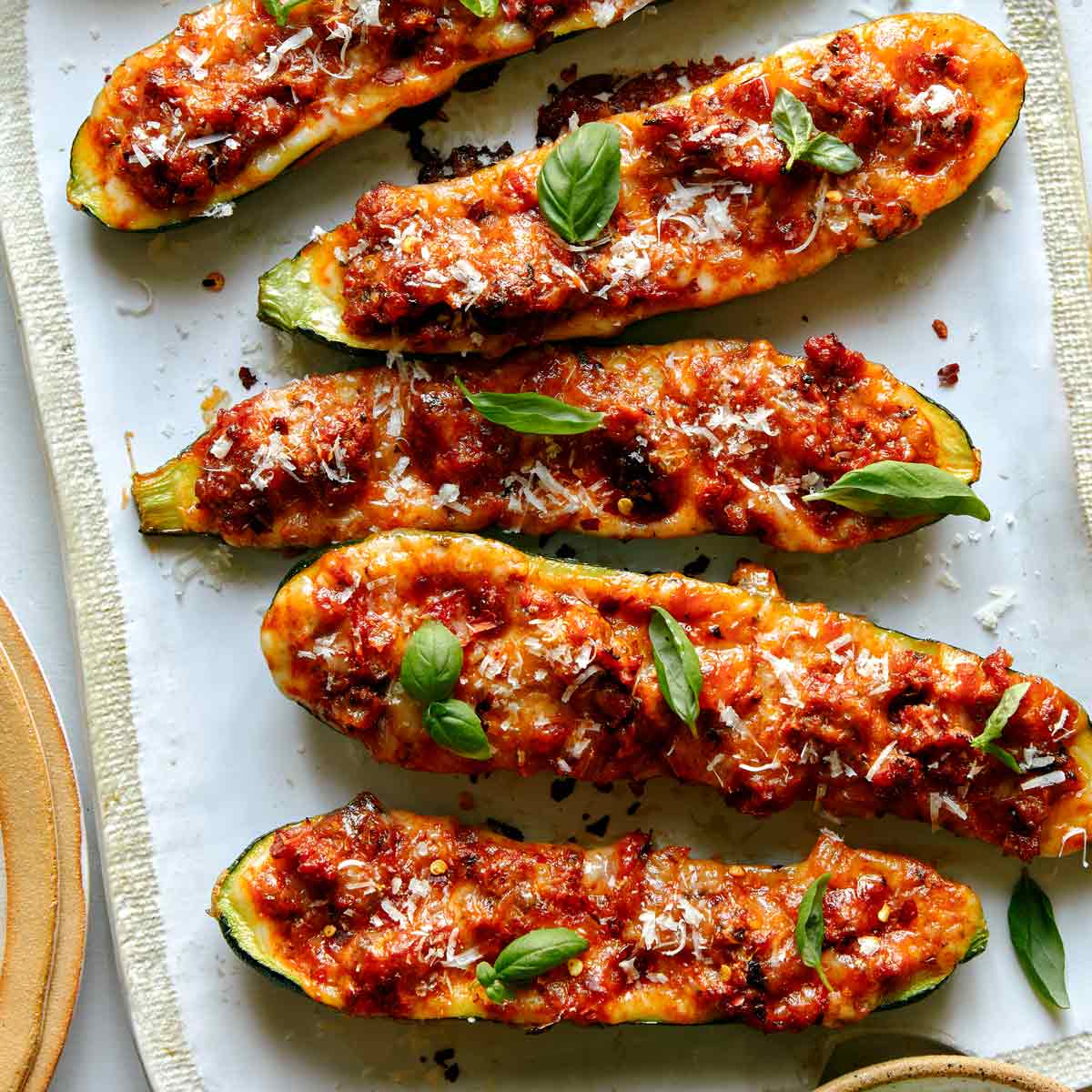 Zucchini Boats - Spoon Fork Bacon - MasterOfCooking