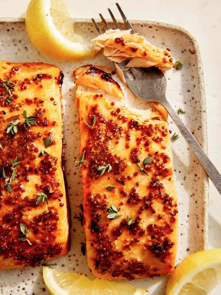 Air Fryer Salmon Spoon Fork Bacon