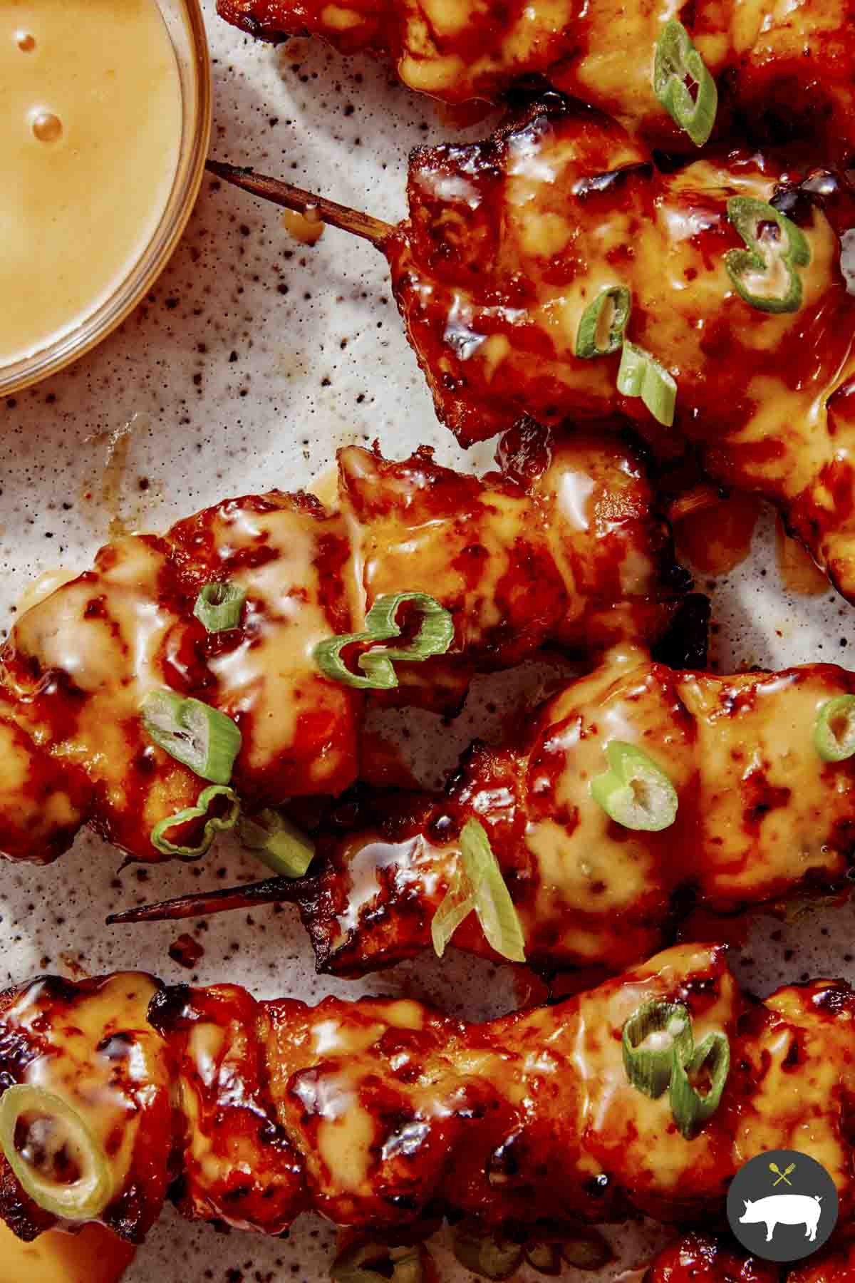 Bang Bang Chicken Skewers (Air Fryer Version) - Spoon Fork Bacon