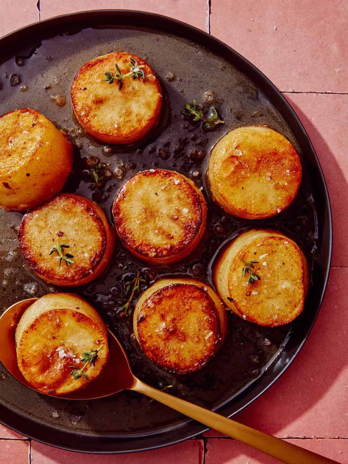 Fondant Potatoes (Melting Potatoes) - Spoon Fork Bacon
