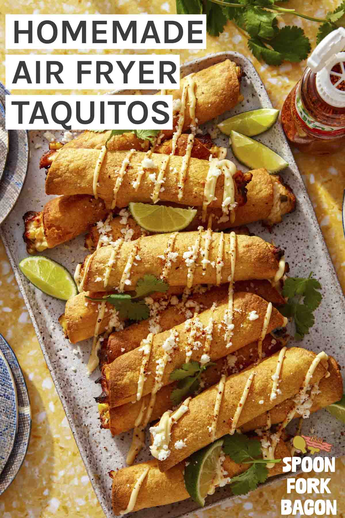 Homemade Taquitos Recipe (Air Fryer) - Spoon Fork Bacon