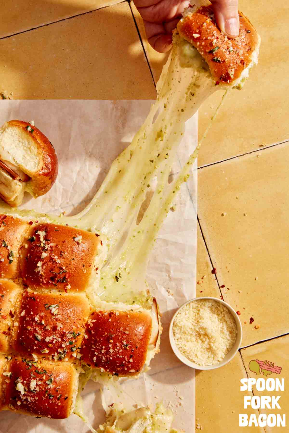 Hawaiian Roll Sliders (with Turkey and Pesto) - Spoon Fork Bacon